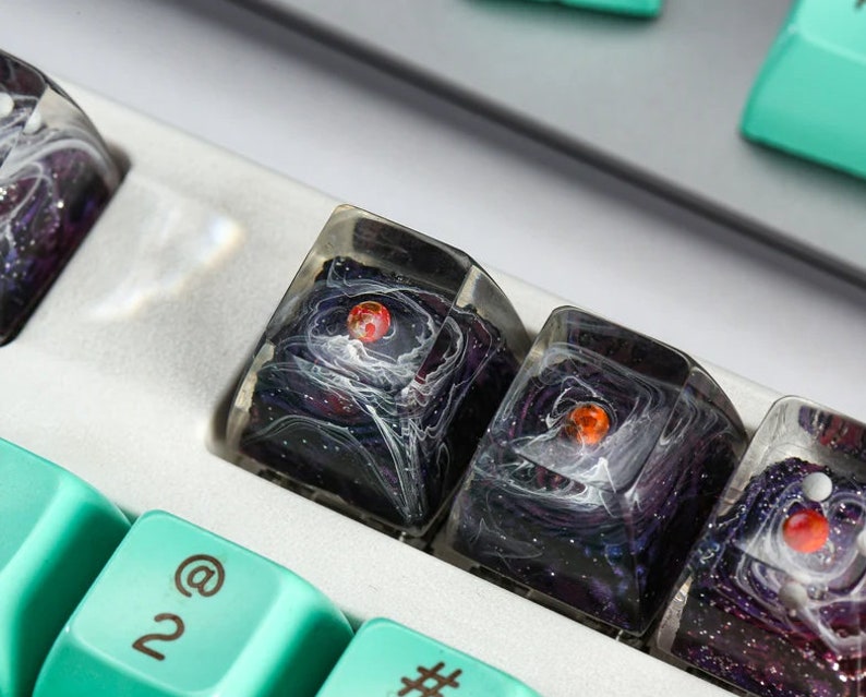 Planet Keycap With Planets & Orbits. Keycaps for Mechanical Keys, Resin ...