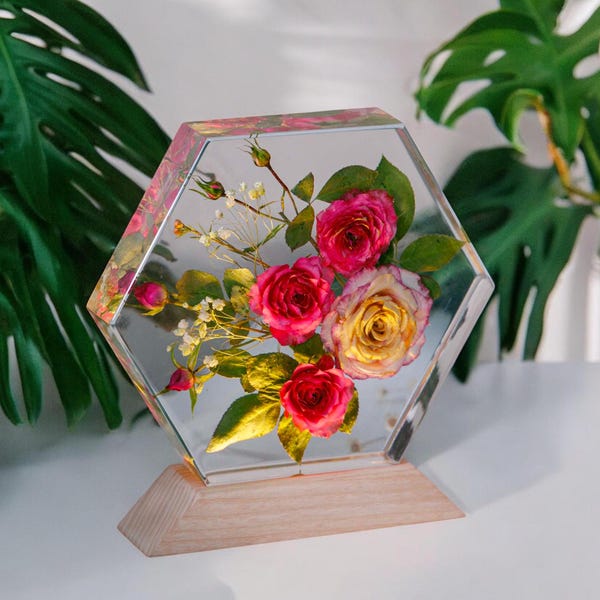Resin Flower Art - Etsy