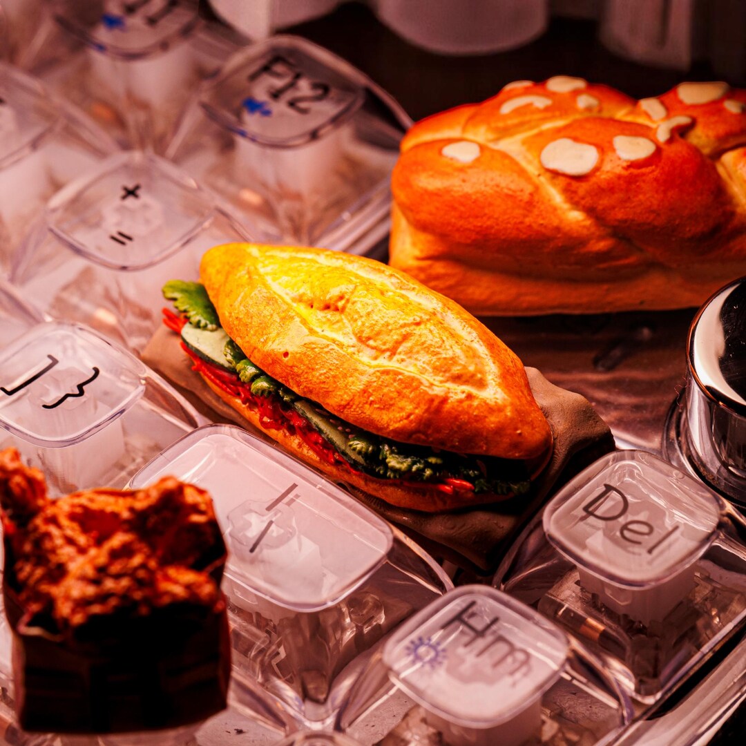 Fast Food Artisan Keycaps Resin, Daisy Bread Epoxy Keycaps, Keycap Set ...