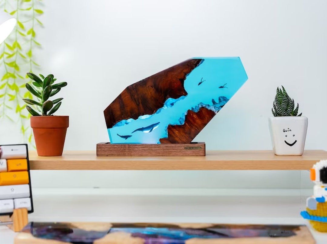 Scuba Diving Resin Lamp, Blue Ocean Table Lamp, Custom Night Light ...