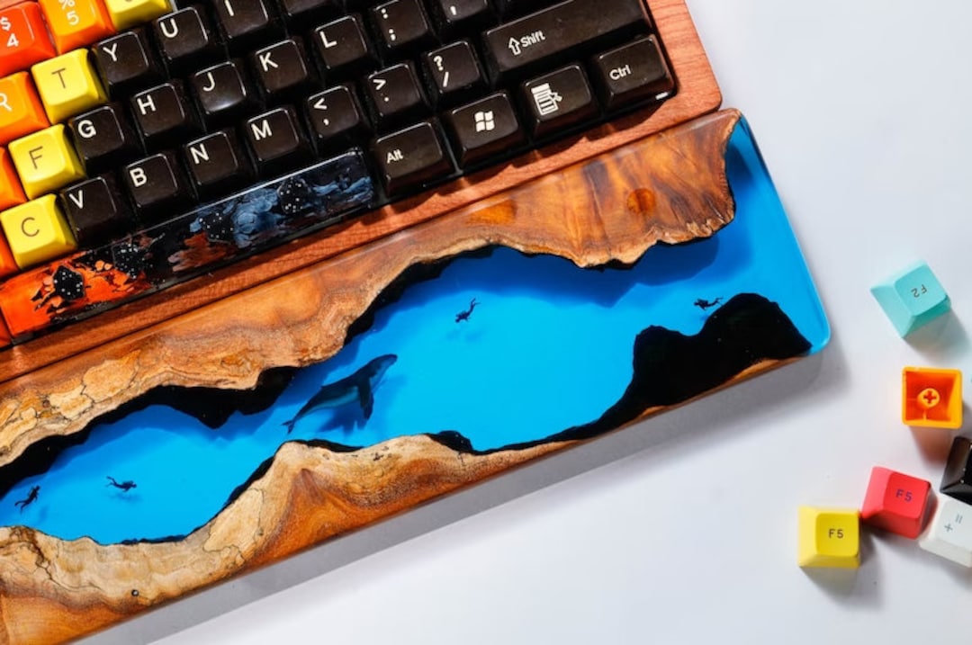Deep Blue Ocean Wrist Rest, Keyboard Wrist Rest, Resin Wrist Rest ...