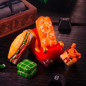 FAST FOOD Artisan Keycap, Custom Resin Keycap Gift for Him and ...