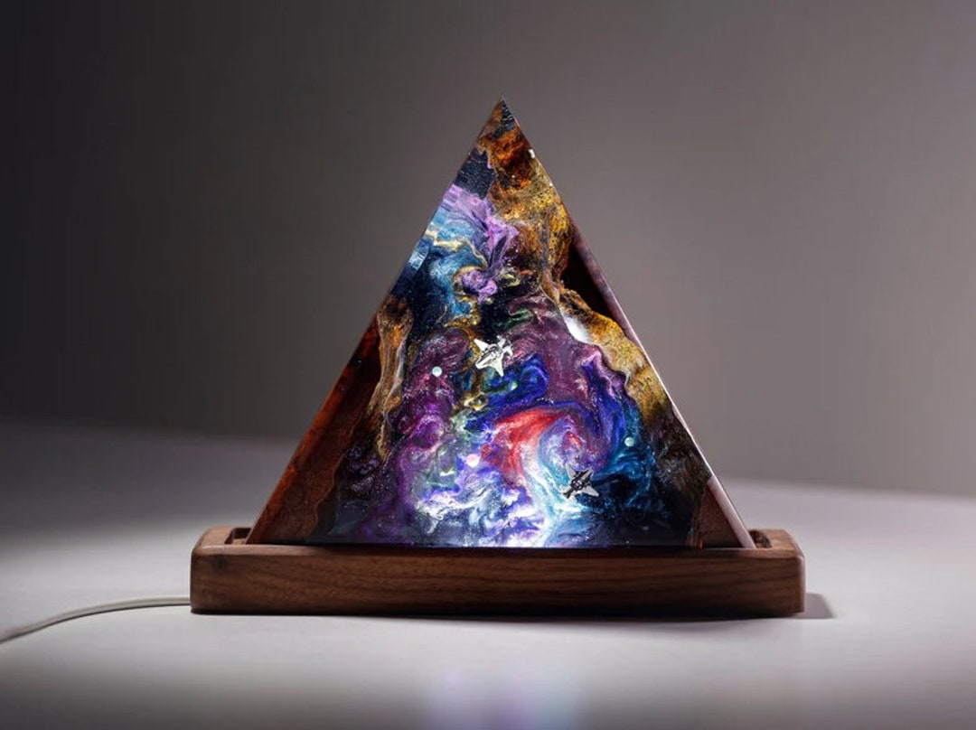 TRIANGLE, Table Lamp, Custom Night Light, Epoxy Lamp, Resin Lamp, Resin ...