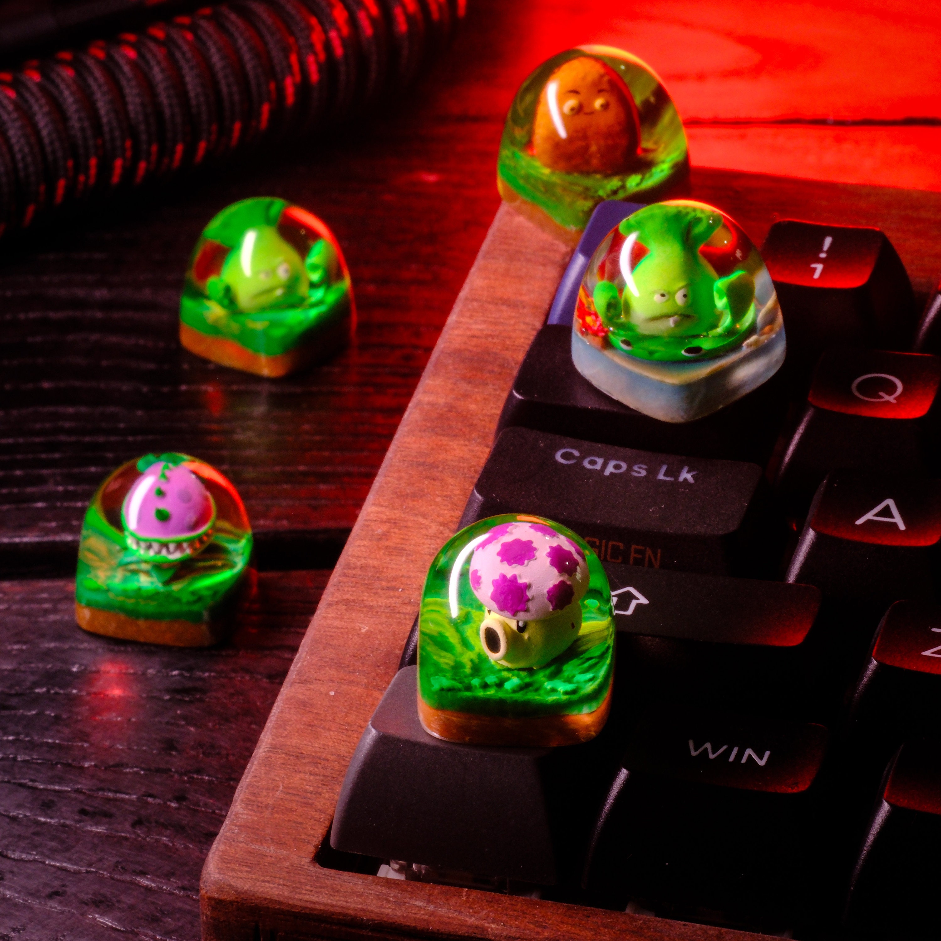 PLANTS ZOMBIES Artisan Keycap, Custom Resin Keycap Gift for Him and ...