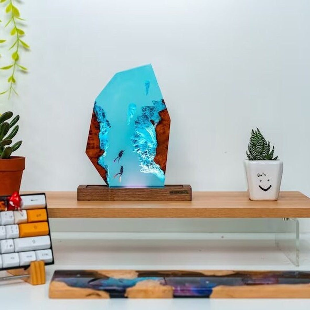 POLYGON Deep Jellyfish Sea,night Light,table Lamp,custom Night Light ...