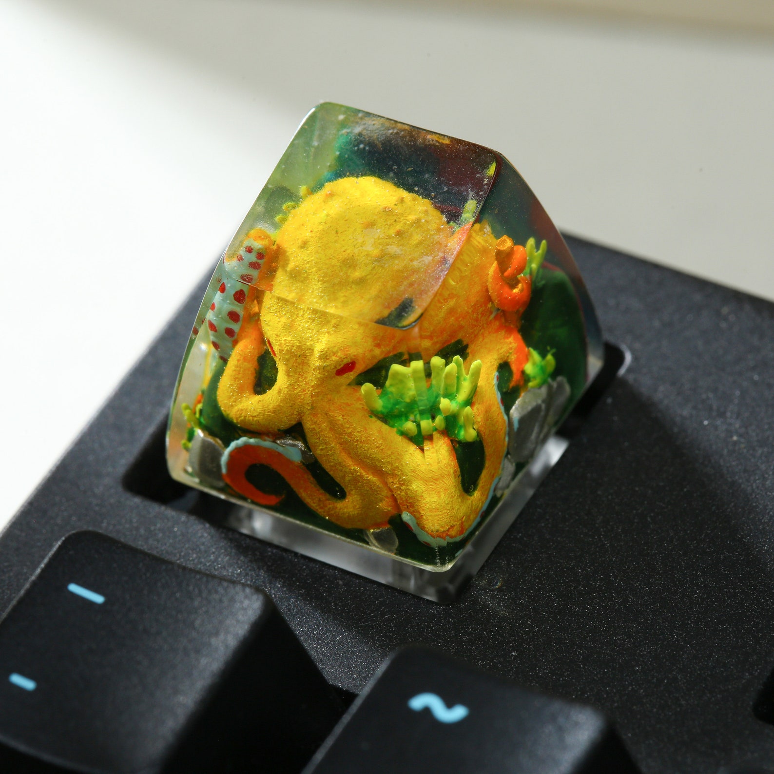 Octopus Artisan Keycap Keycap Keycaps Resin Keycap Handmade - Etsy ...