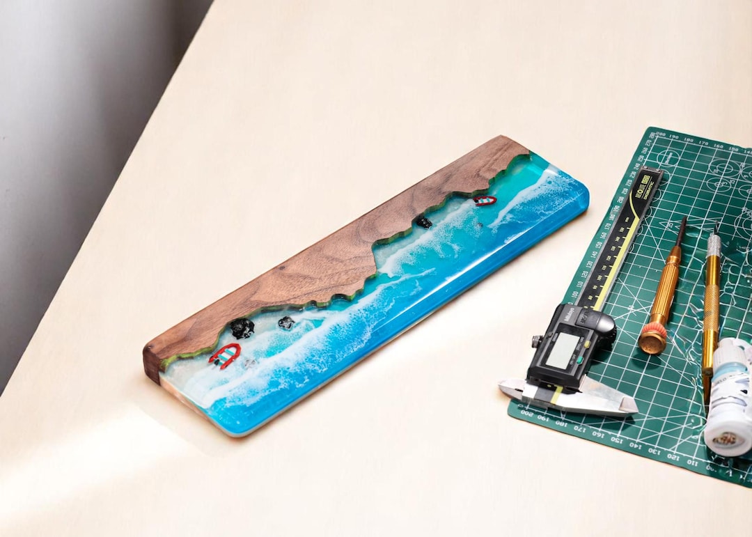 Wrist Rest Resin, Keyboard Wrist Rest, Blue Ocean Wrist Rest Resin ...