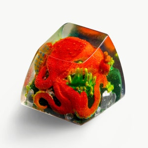 Octopus Artisan Keycap, Keycap, Keycaps Resin, Keycap Handmade SA and ...