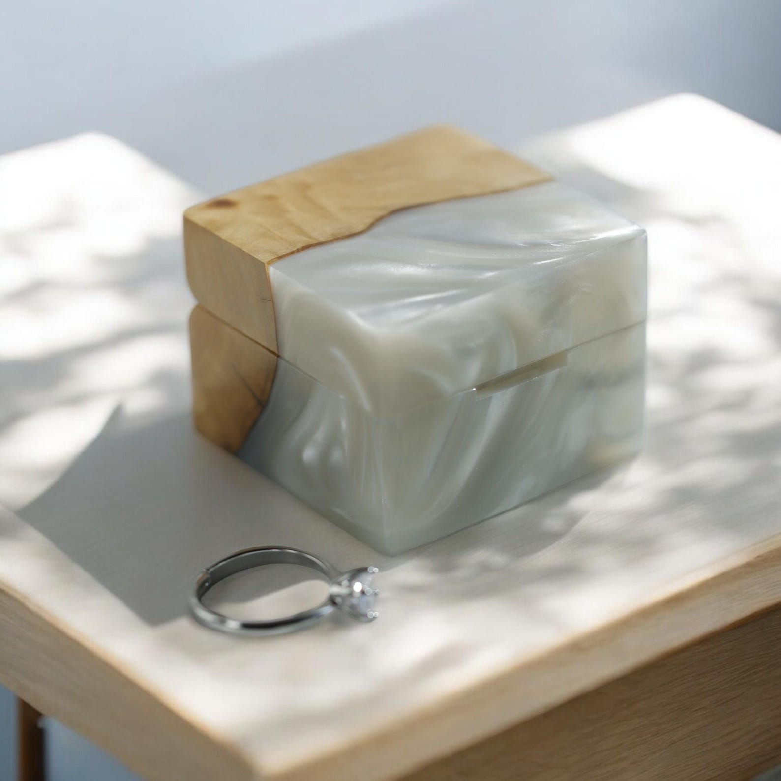 ENGAGEMENT RING BOX, Wedding Ring Box, Ring Box Proposal, Wooden Ring ...