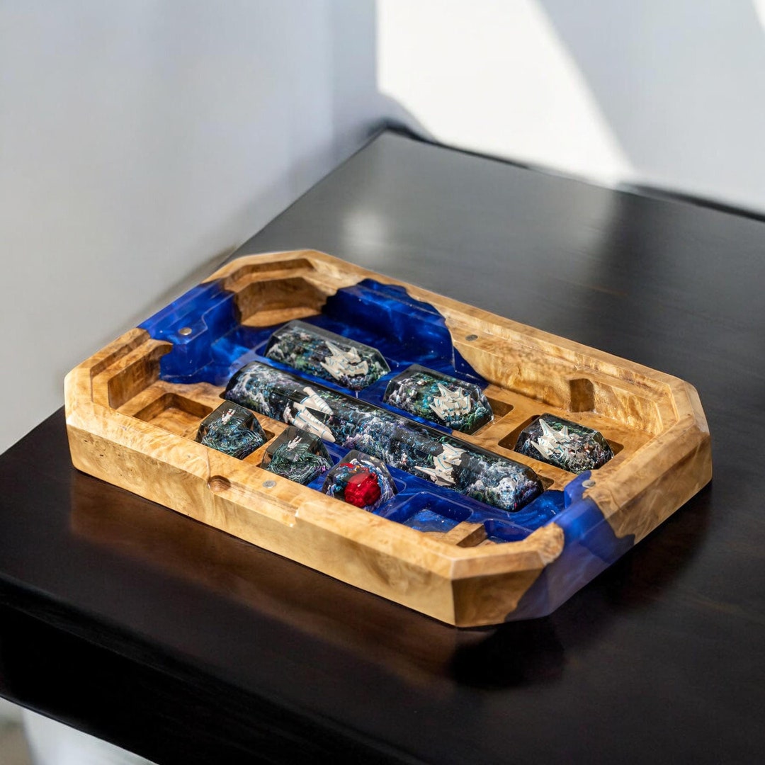 Box Keycap Resin, Keycap Storage Box, Box Keycap Wood, Handmade Gift ...