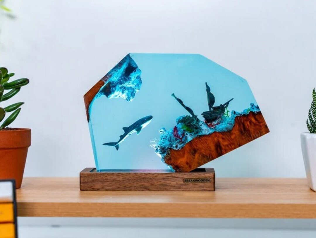 Scuba Diving Resin Lamp, Blue Ocean Table Lamp, Custom Night Light ...