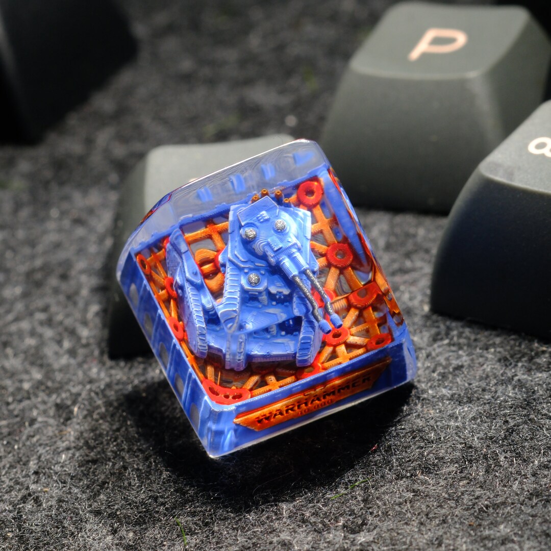 The TANK THEME Artisan Keycap, Custom Resin Keycap Gift for Him and ...