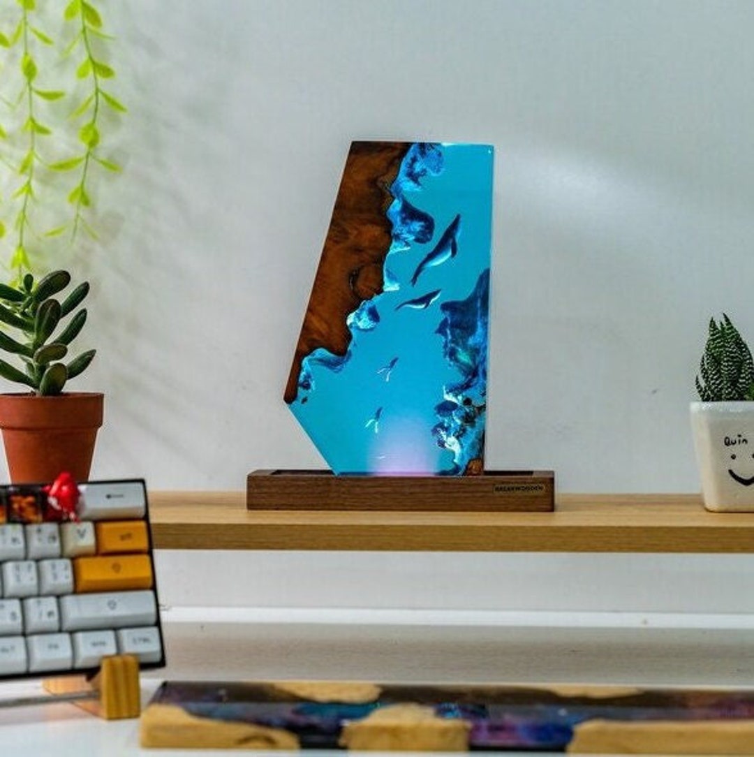 Scuba Diving Resin Lamp, Blue Ocean Table Lamp, Custom Night Light ...
