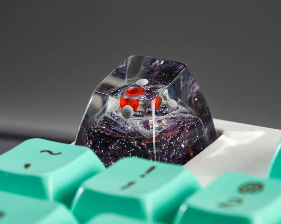 Planet Keycap With Planets & Orbits. Keycaps for Mechanical Keys, Resin ...