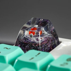Planet Keycap With Planets & Orbits. Keycaps for Mechanical Keys, Resin Custom Keycaps, the ...