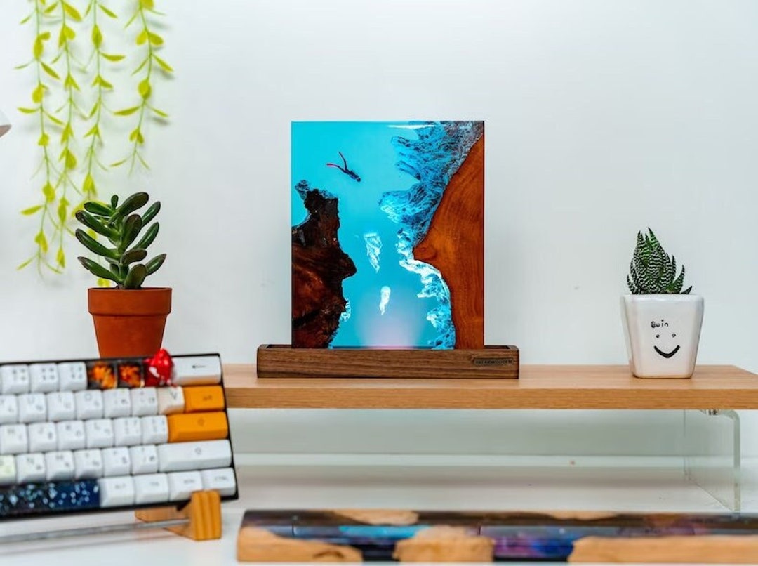 Scuba Diving Resin Lamp, Blue Ocean Table Lamp, Custom Night Light ...