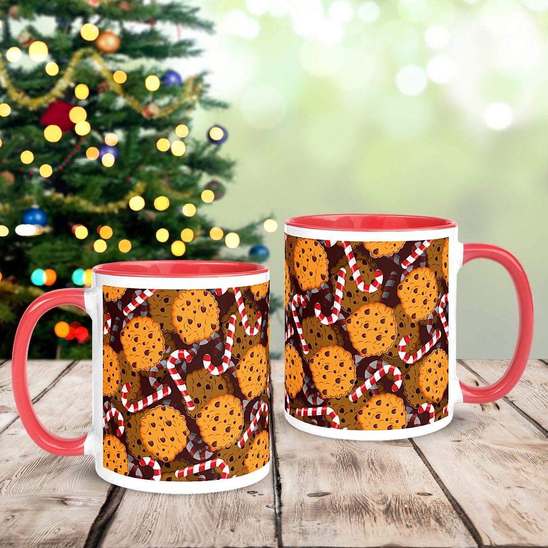 Chocolate Chip Cookies Mug | Candy Cane Mug | Santa Mug Etsy | Sale Cookie Mugs | Mug for Santa ...