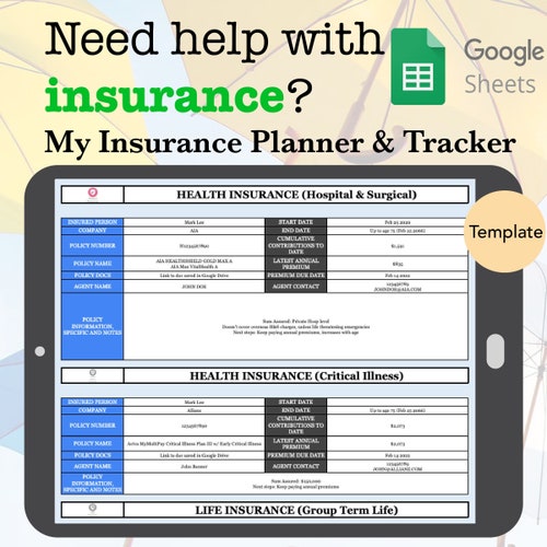 Medical Insurance Planner and Tracker Organize Your - Etsy