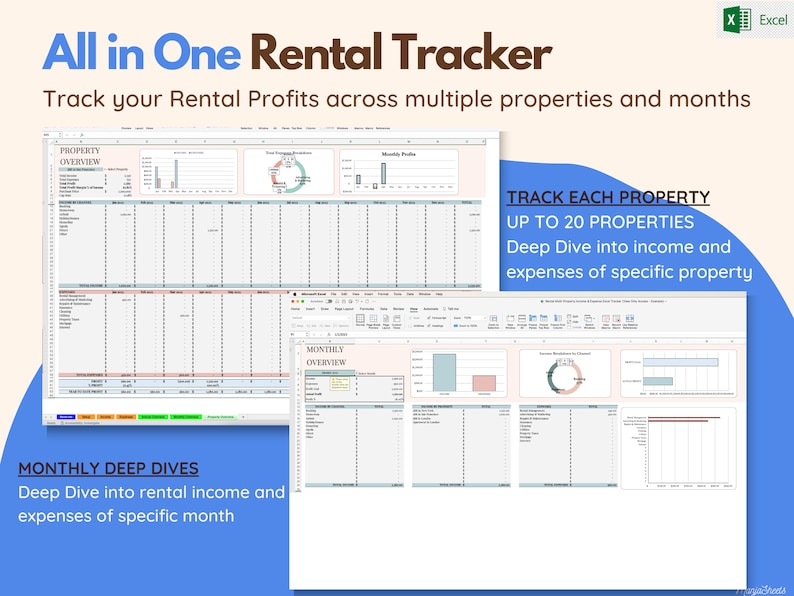 Rental Income & Expense Tracker: Multi-property Excel Sheet - Etsy