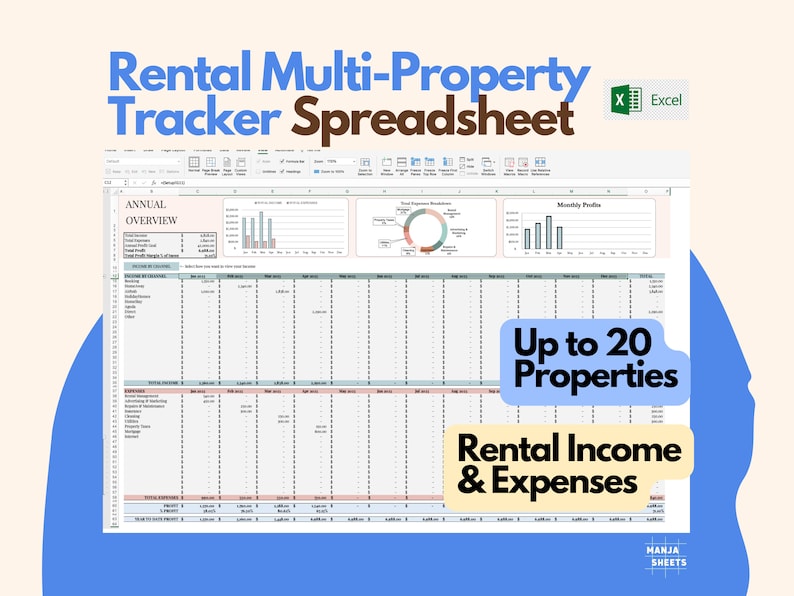 Rental Income & Expense Tracker: Multi-property Excel Sheet - Etsy