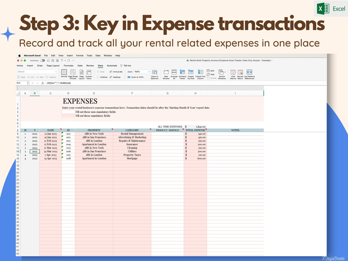Rental Income & Expense Tracker: Multi-property Excel Sheet - Etsy