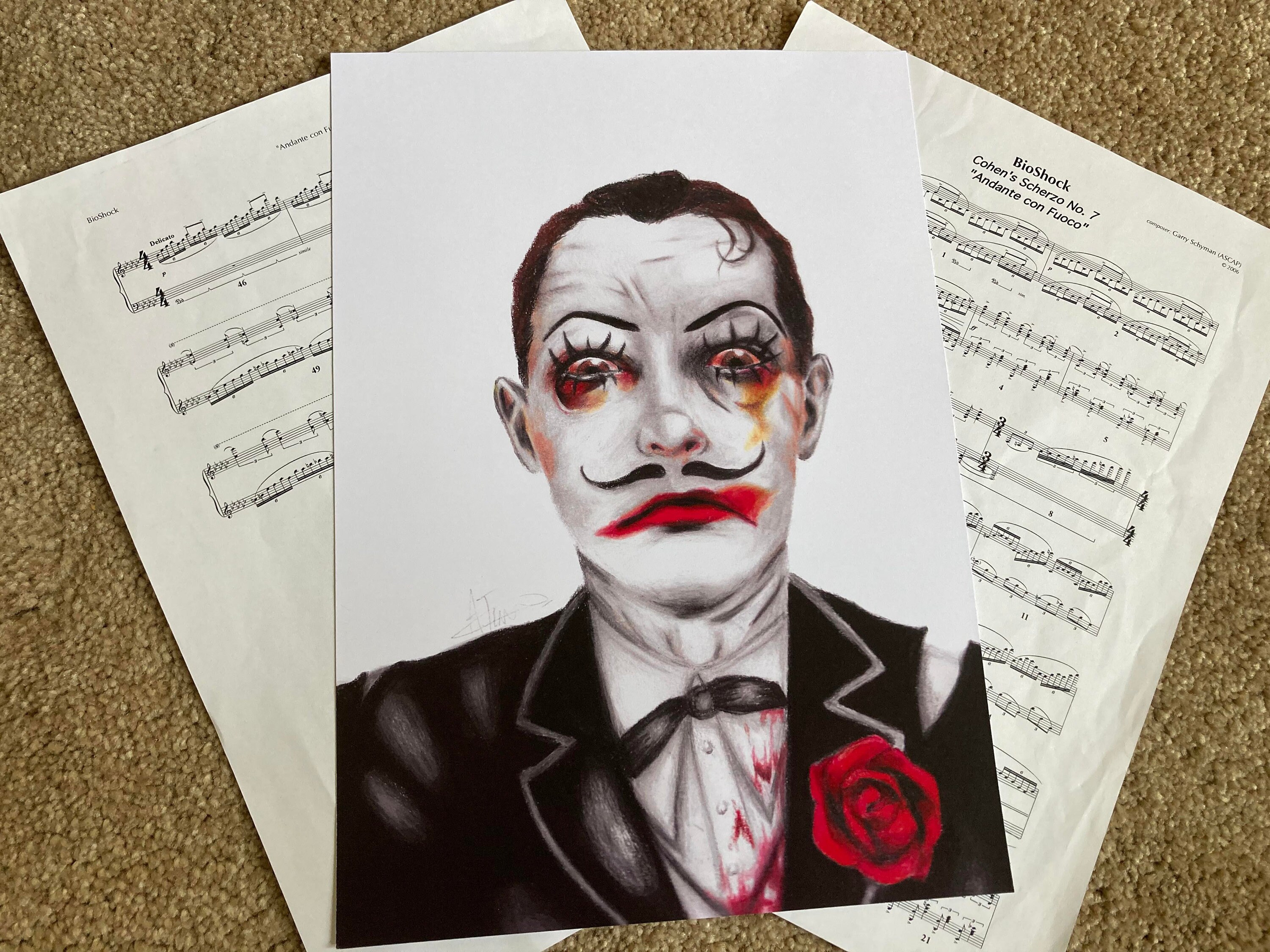 Bioshock Sander Cohen Portrait fan Art - Etsy