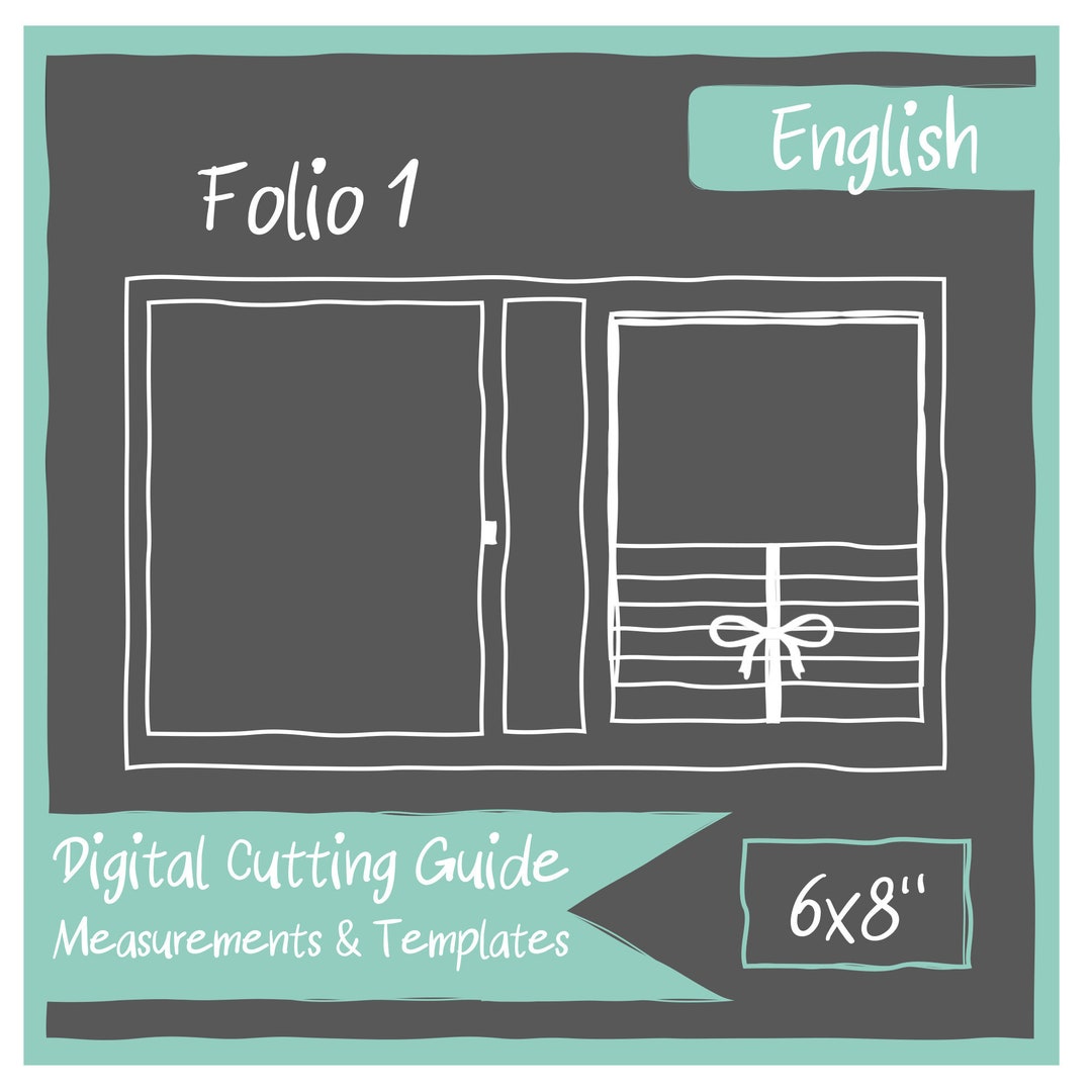 DIGITAL Cutting Guides and Templates for Interactive 6x8" Folio No. 1 ...