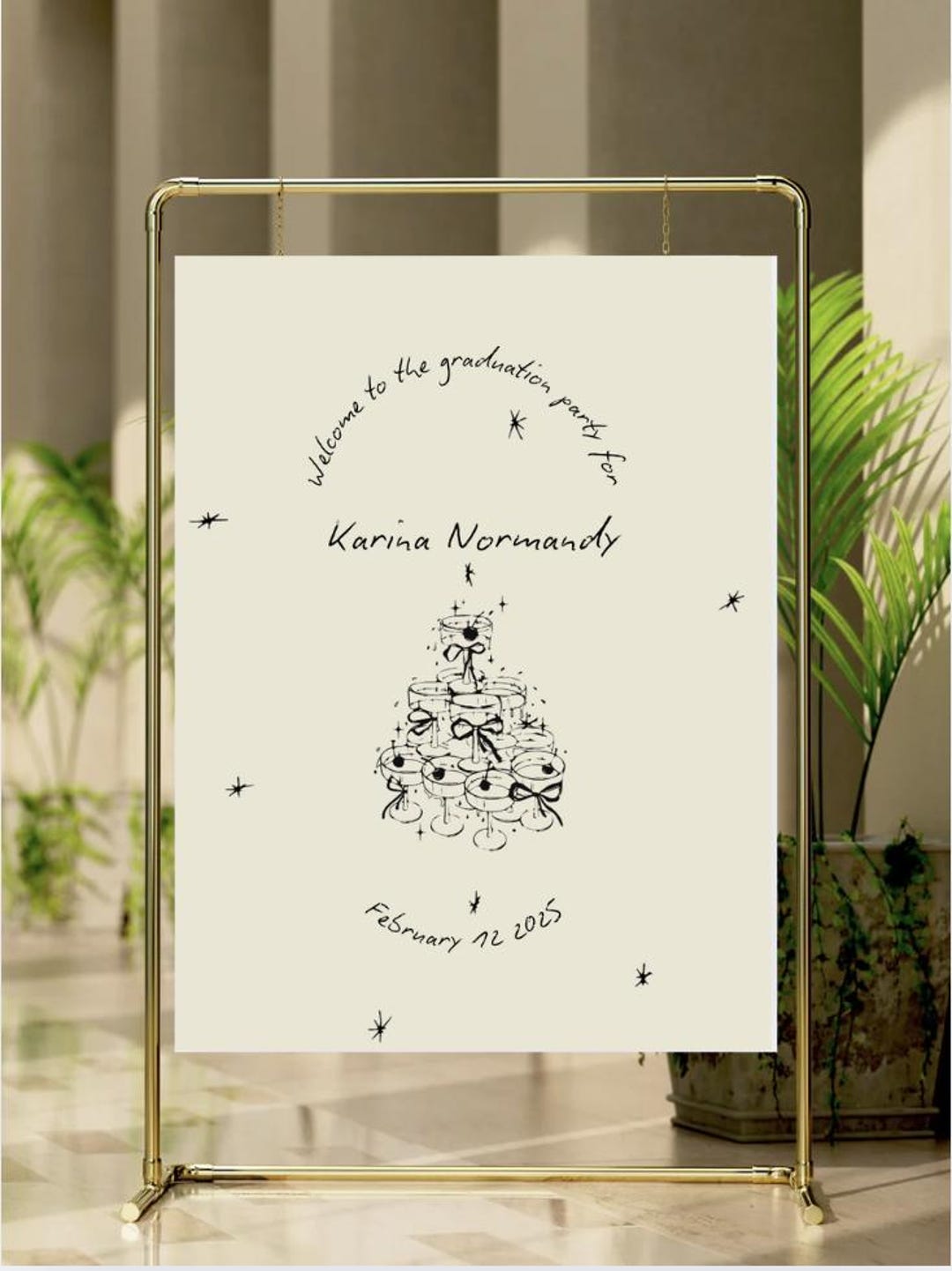 Hand Drawn Welcome Sign | Digital Editable Template for Celebration ...