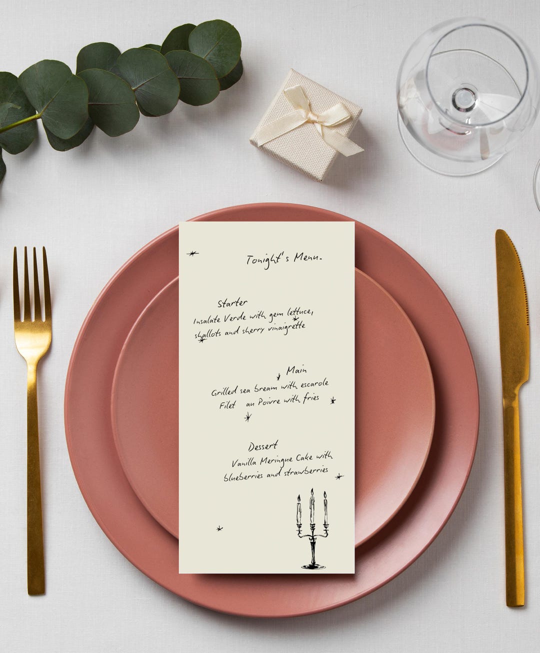 Handwritten Menu Card Template | Editable Menu for Birthdays, Coquette ...