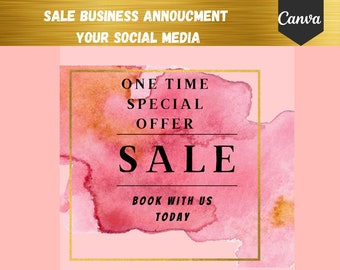 Business Sale Announcement Digital Flyer, Entrepreneur Business Owner ...