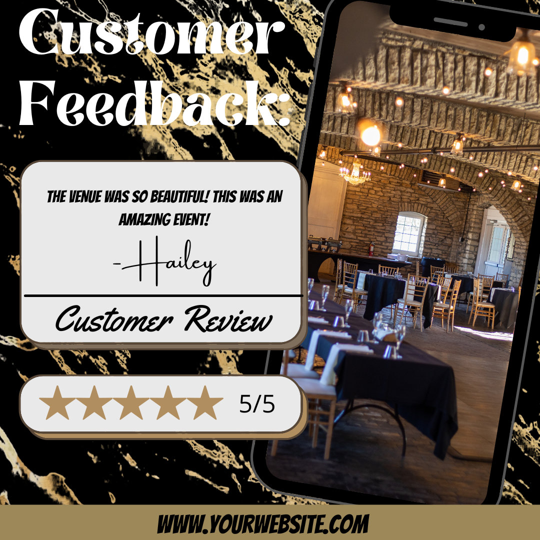 Venue Rental Customer Review, Animated Review, Venue Reservation Review ...