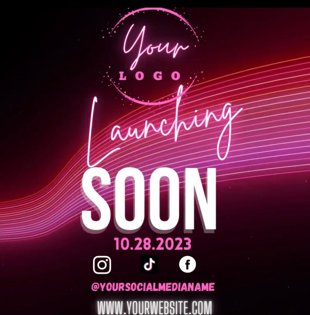 Business Announcement Launching Soon Digital Video, Entrepreneur ...