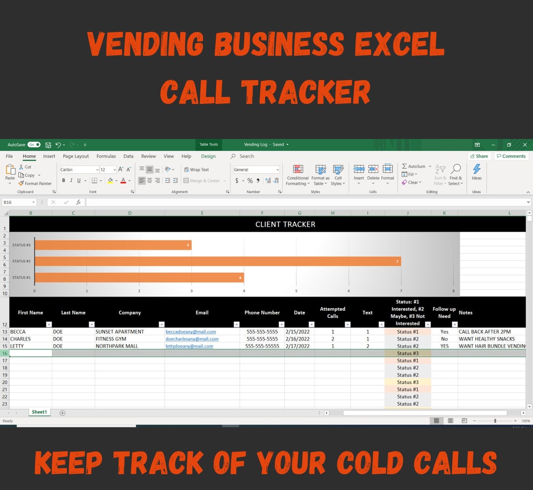Premade Vending Business Call Log, Lash Hair Vending Machine, Vendor ...