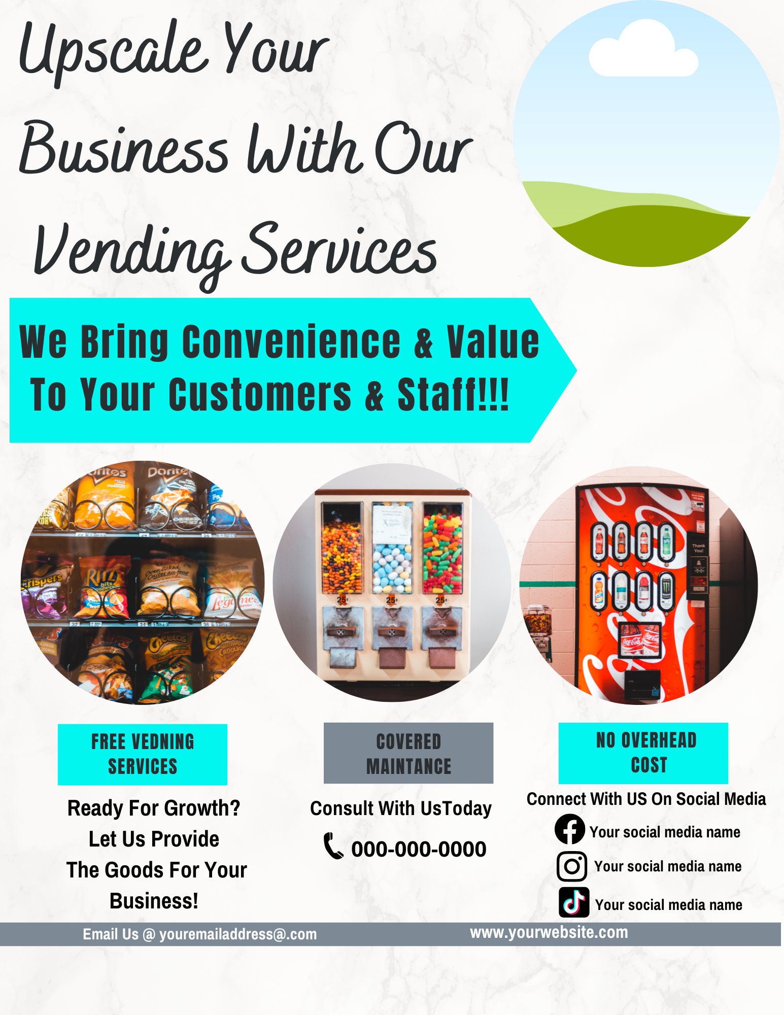Premade Vending Business Flyer, Lash Hair Vending Machine Flyer, Vendor ...
