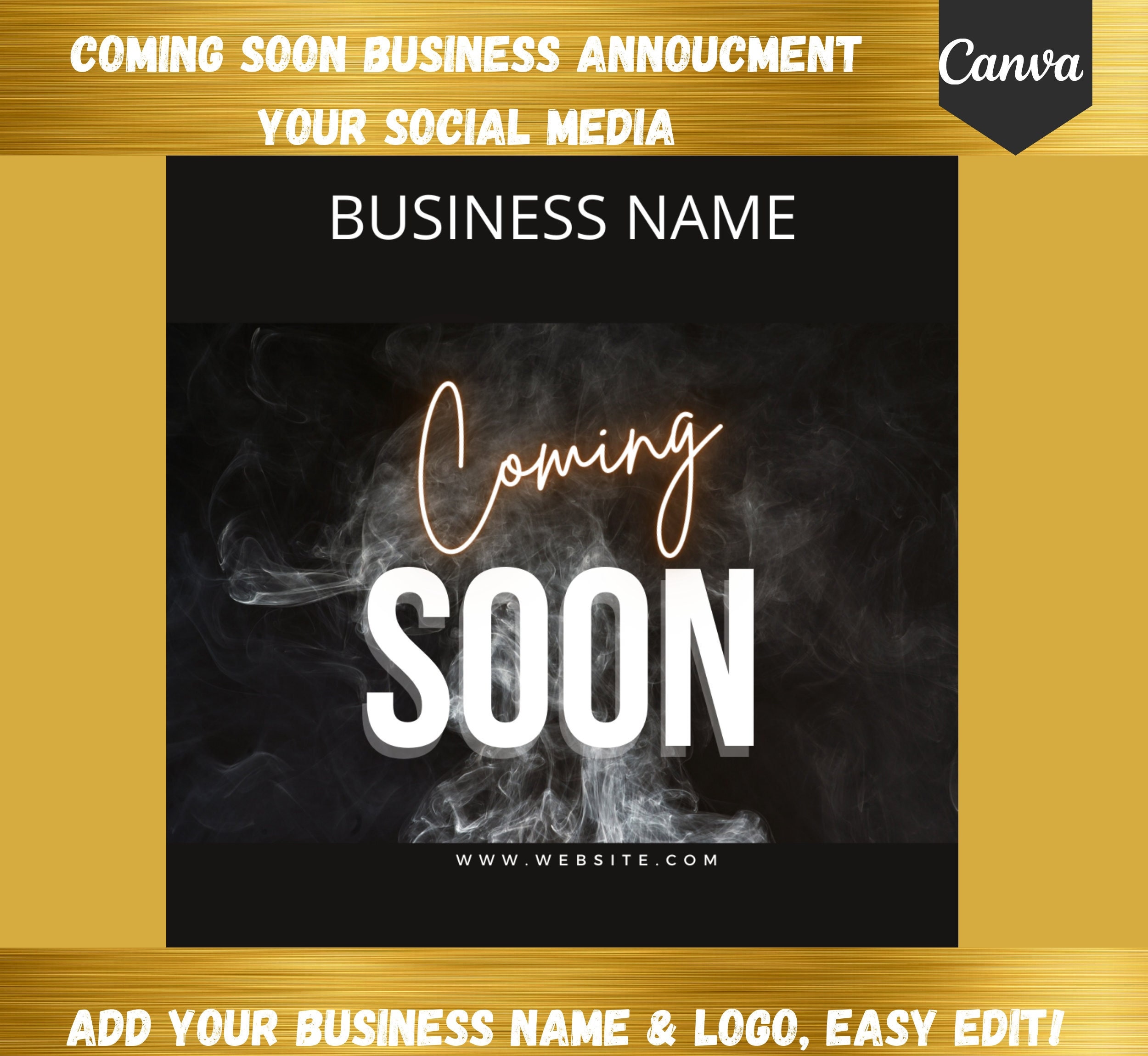 Business Announcement Coming Soon Digital Flyer, Entrepreneur Business ...