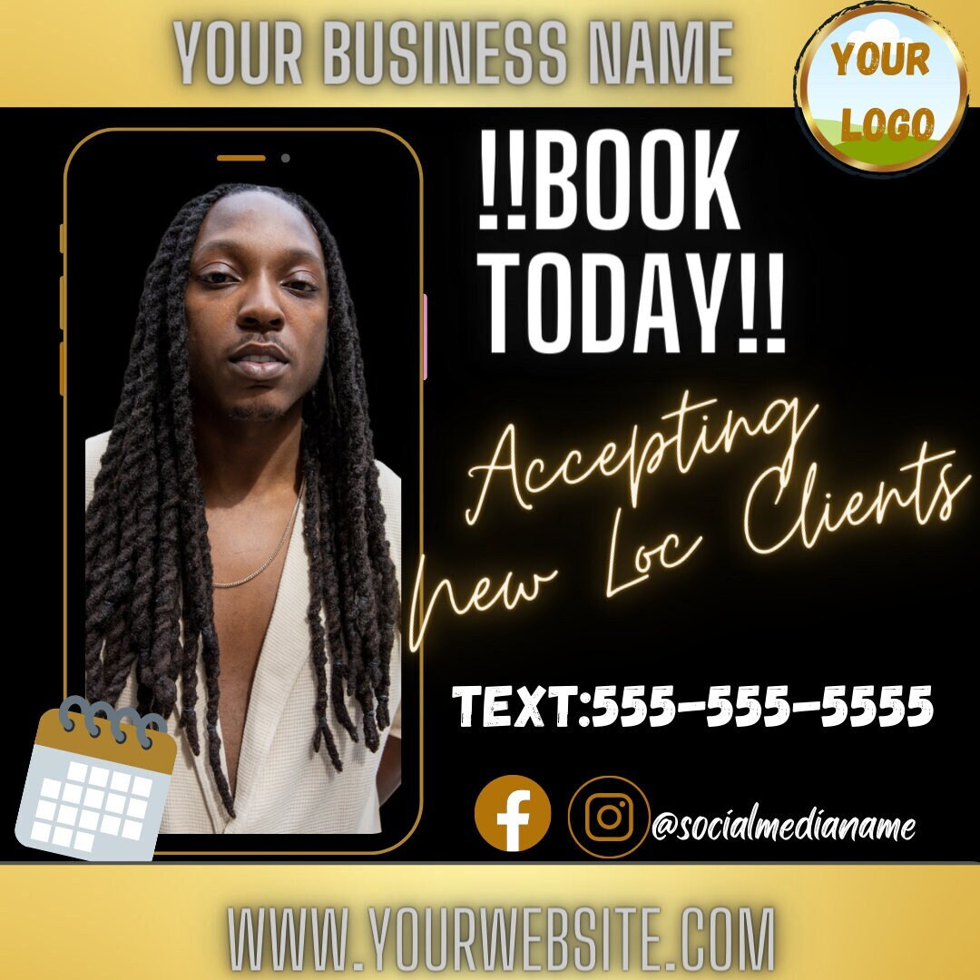 Loctician Flyer, Locs Flyer, Loc Styles Flyer, Dread Locks Flyer ...