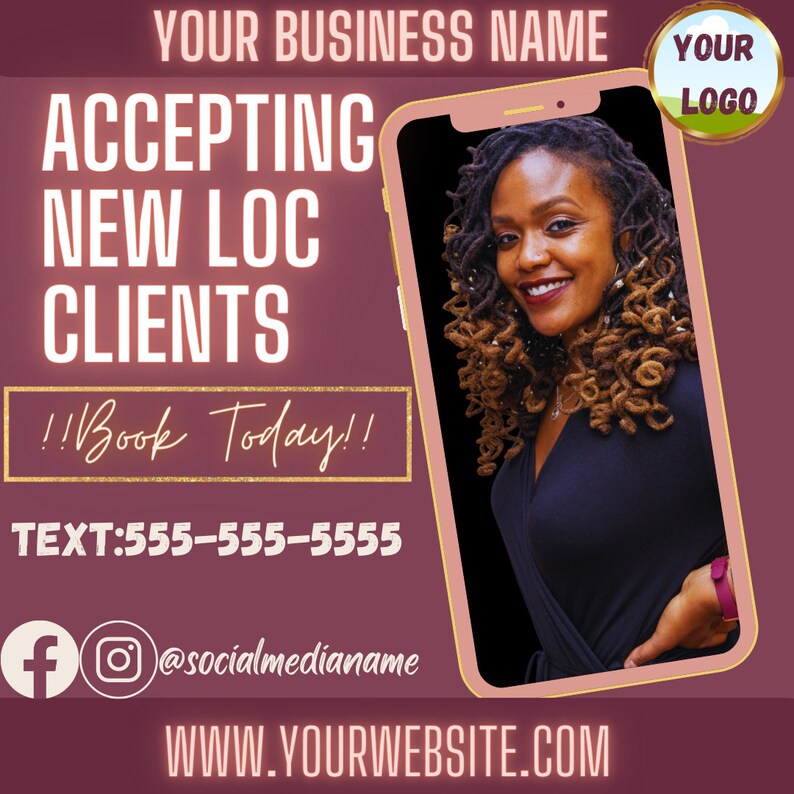 Loctician Flyer, Locs Flyer, Loc Styles Flyer, Dread Locks Flyer ...