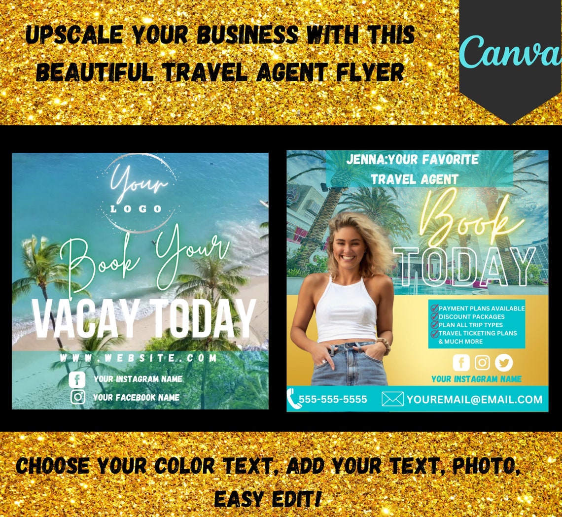 Travel Agent Animated Flyer, Travel Flyer, Travel Agent, Book Your ...