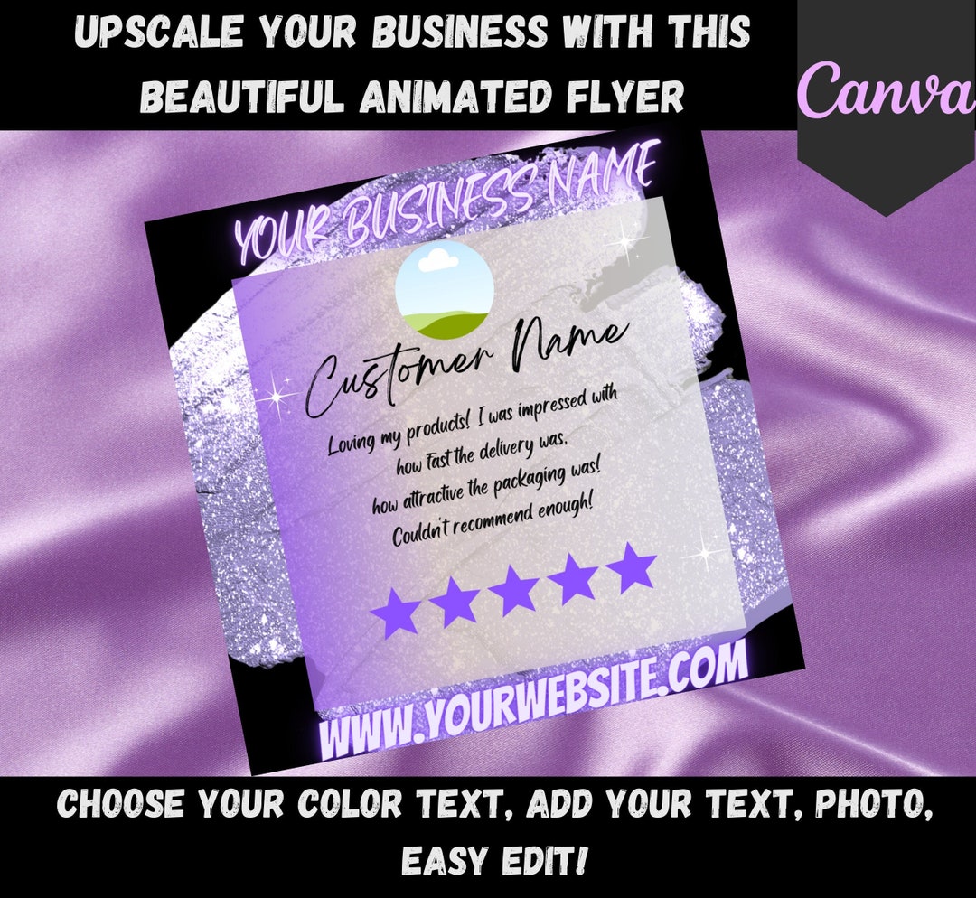 Customer Review Template, Client Review Template, Business Announcement ...