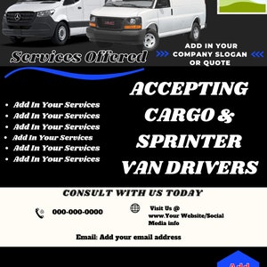Sprinter-cargo Van Dispatch Flyer, Independent Freight Dispatcher ...