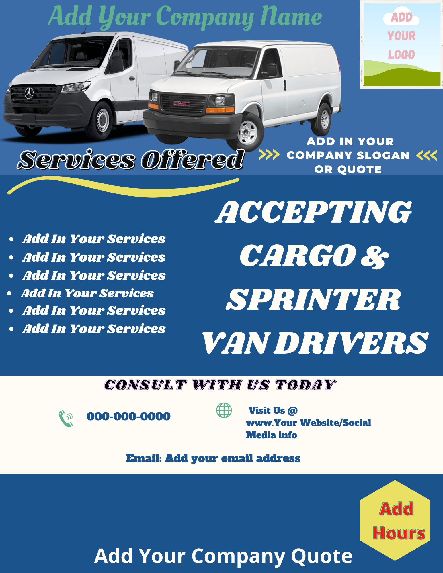 Sprinter-cargo Van Dispatch Flyer Independent Freight Dispatcher ...