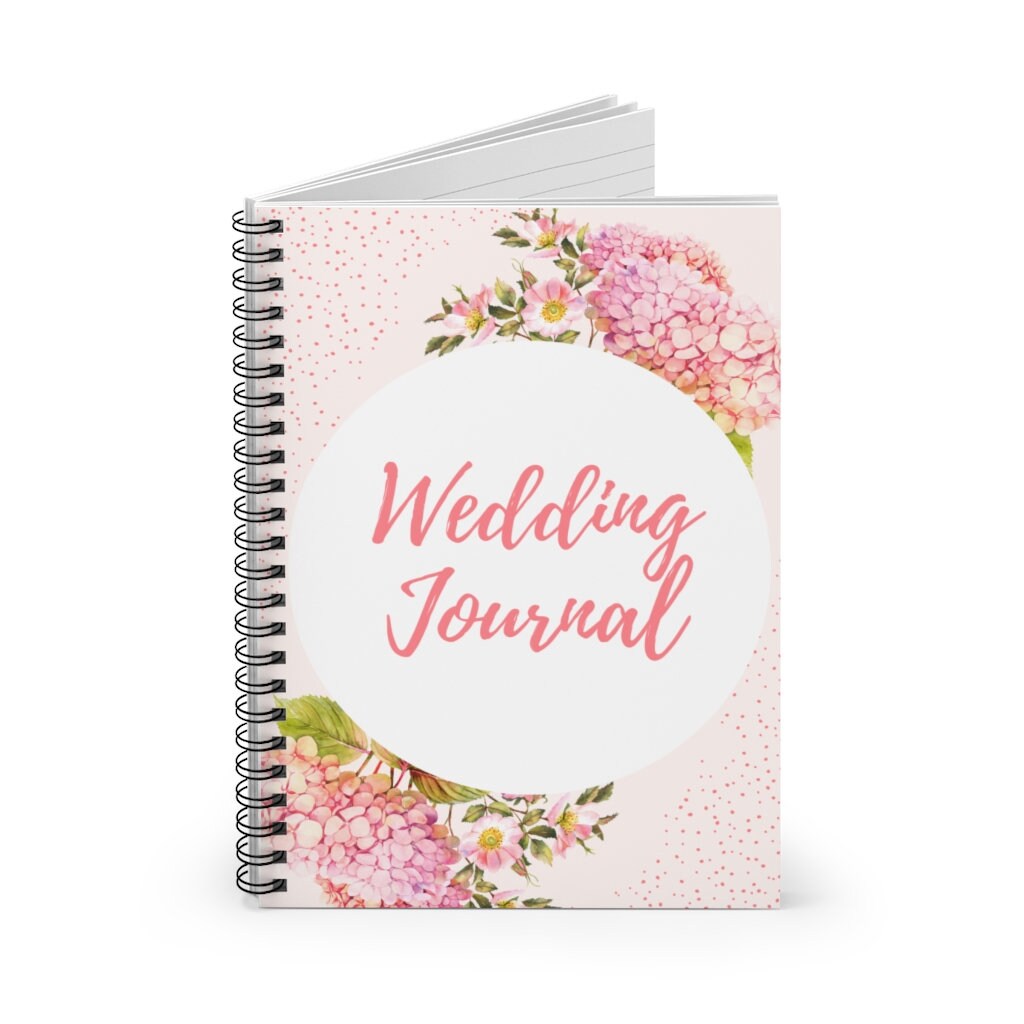 Pink Floral Wedding Journal, Engagement Gift, Bride Journal, Bride Gift ...
