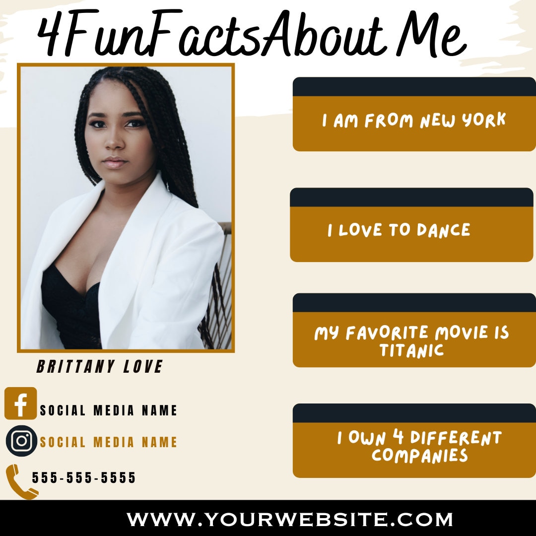 Fun Facts About Me, Get to Know Me, About Me Post, About Me Template ...