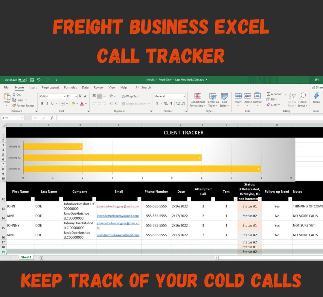 Freight Dispatch Call Excel, Independent Freight Dispatcher, New ...