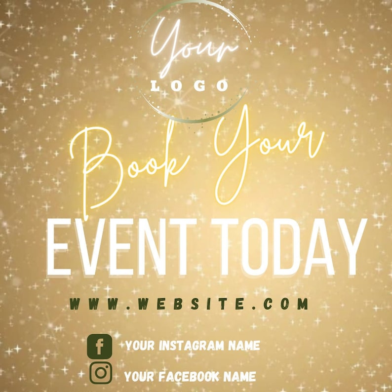 Business Announcement, Venue Rental Booking Marketing Template ...