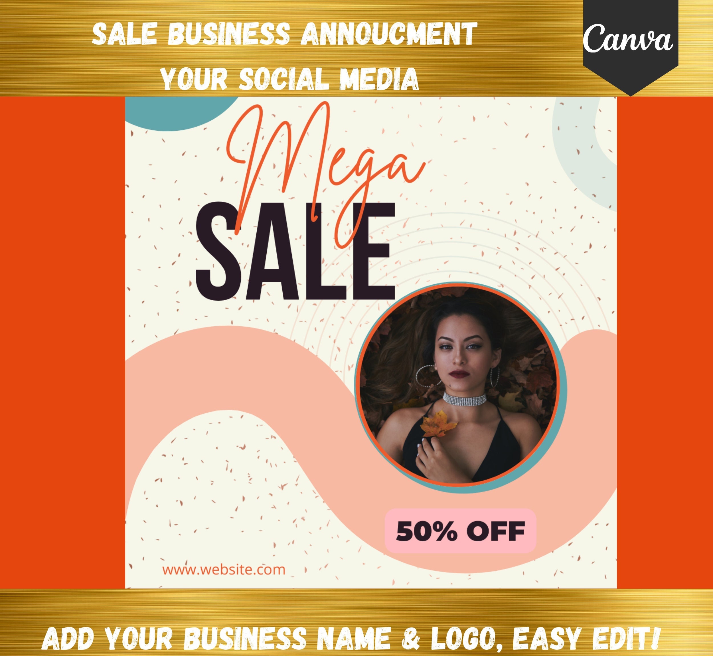 Business Sale Announcement Digital Flyer, Entrepreneur Business Owner ...