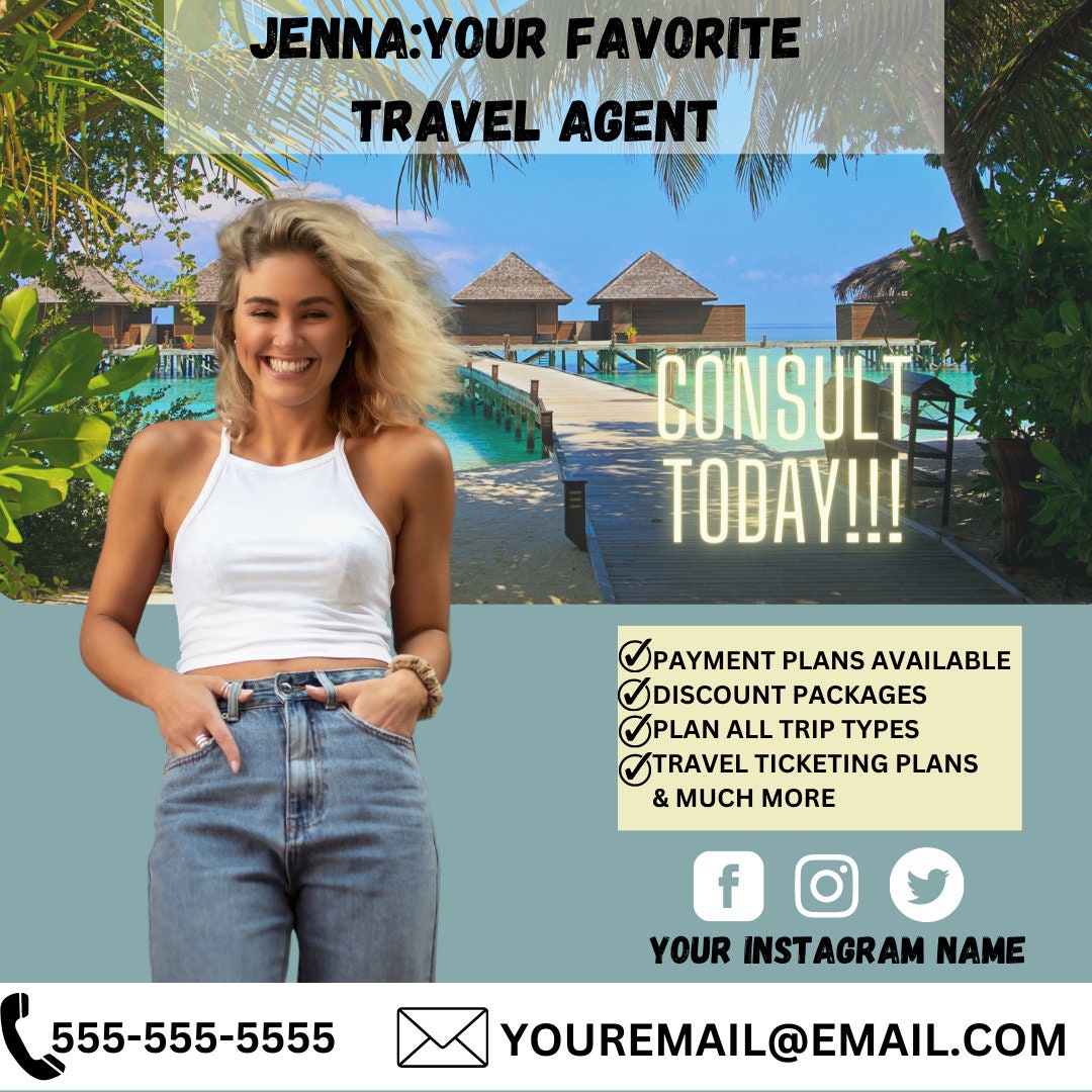 Travel Agent Animated Flyer, Travel Flyer, Travel Agent, Book Your ...