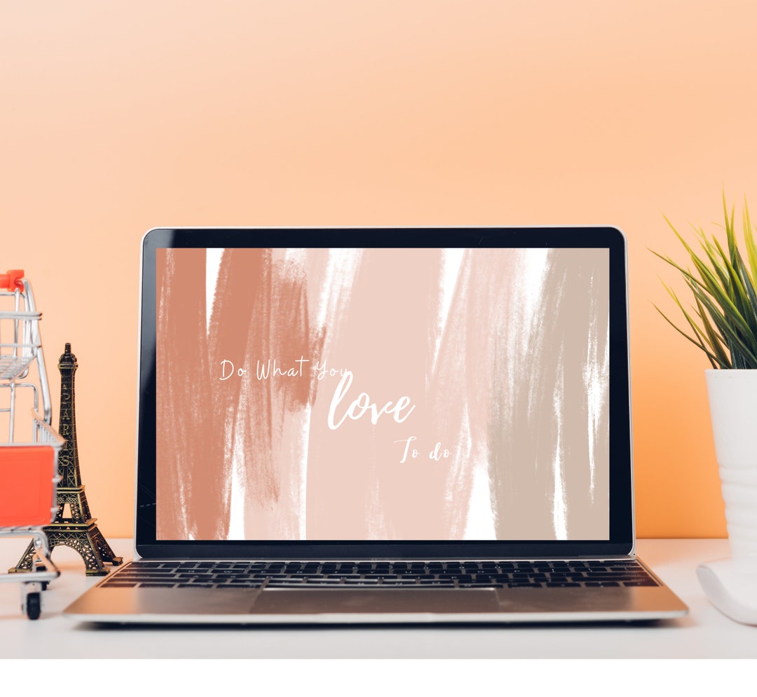 Pink Blush Watercolor Desktop Wallpaper, Laptop Wallpaper Students ...