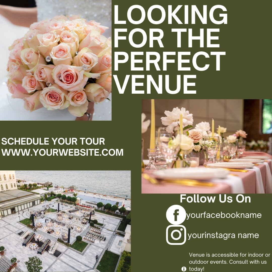 Venue Rental Booking Marketing Templates, Venue Reservation, Event ...