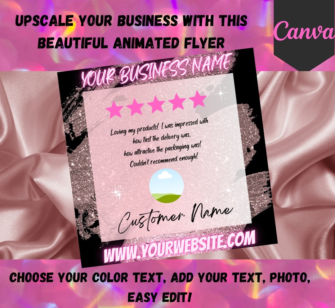 Customer Review Template, Client Review Template, Business Announcement ...